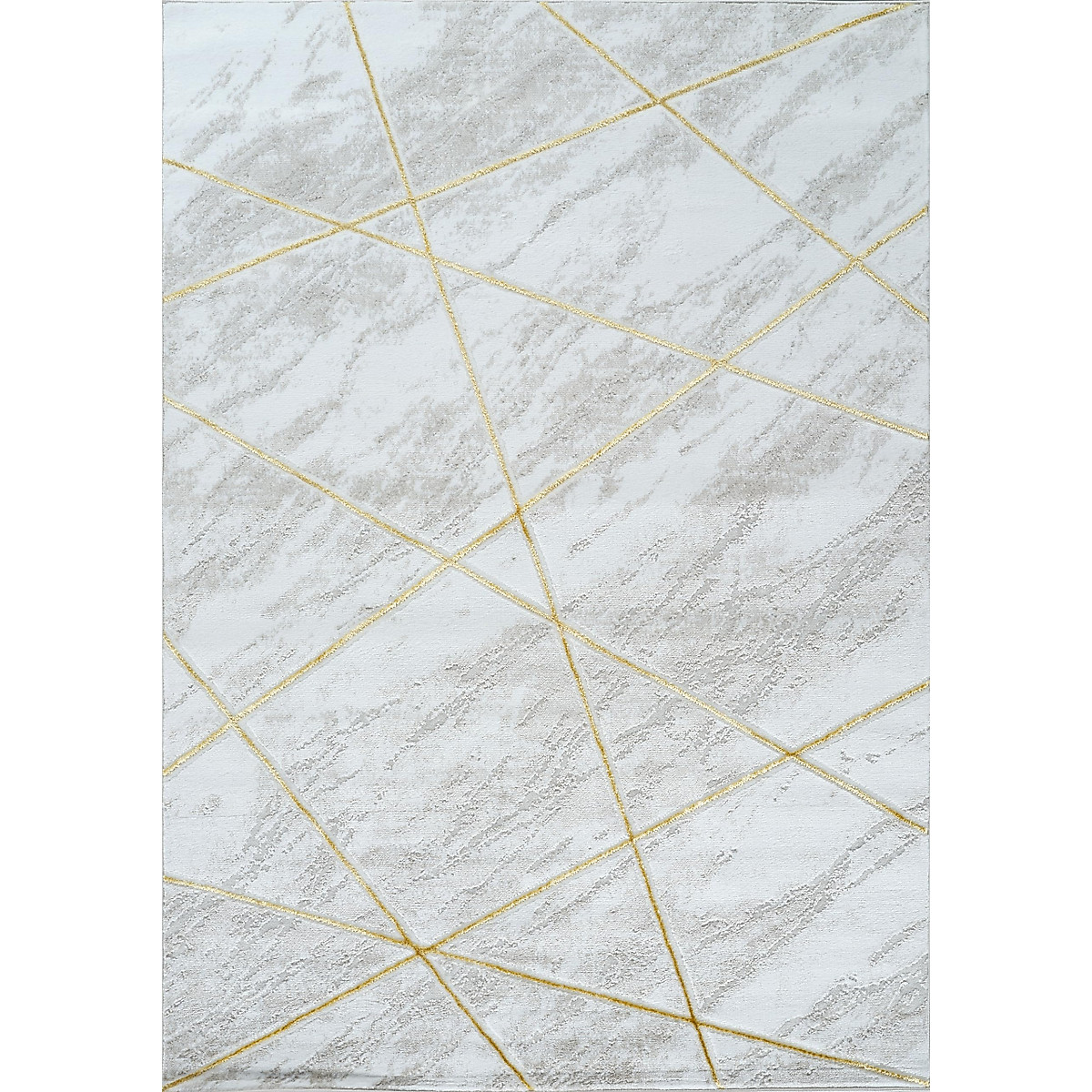 GLORY RUGS Area Rugs Marble 8x10 Cream Gold Carpet Modern Abstract Rug Living Room Dining Bedroom Rug