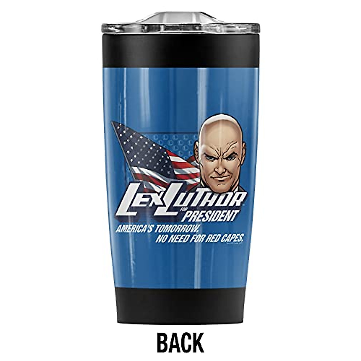 Logovision Superman Lex Luthor For President Stainless Steel Tumbler 20 oz Coffee Travel Mug/Cup, Vacuum Insulated & Double Wall with Leakproof Sliding Lid | Great for Hot Drinks and Cold Beverages