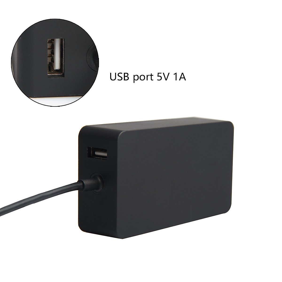 TREE.NB 48W 12V 3.6A Power Adapter Charger, Replacement for Microsoft Surface Pro 2 Surface Pro 1 & Surface RT Tablet, Windows 8 Tablet 1536 with 5V/1A USB Port