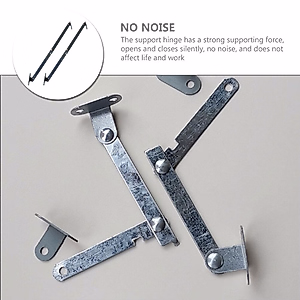 OSALADI 1 Pair Lid Support Buffer Close Lid Support Lift up Stay Support Safety Lid Supports Floor Mirror Iron Hinge