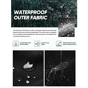 Cycorld Women's-Ski-Snow-Pants, Fleece Lined Water Resistant Windproof Pants Winter Hiking Softshell Pants for Women(Black,X-Large)