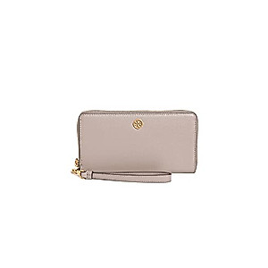 Tory Burch Women's Robinson Zip Continental Wallet, Grey Heron, One Size