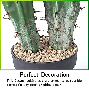AntHousePlant Artificial Cactus Fake Big Cactus 25 Inch Faux Cacti Plants for Home Garden Office Store Decoration