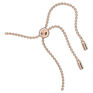 Swarovski Signum bracelet, Swan, White, Rose-gold tone plated