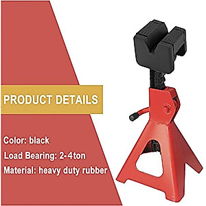 Toolly 4 Packs Floor Jack Pad Adapter for Jack Stands 2-4 Ton Universal Heavy Duty Rubber Jack Disk Pads Slotted Frame Rail Pinch Welds Protector for Lifting Car