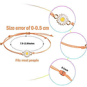 6 Pieces Ankle Bracelet Adjustable Boho Surfer Anklet Bracelet Thin Rope Unisex Handmade Beach Anklet Boho Colorful Ankle Bracelet Bohemia Anklet Chain Jewelry Festival Accessories (Ocean Style)