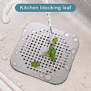 Emlim 2 Pack Hair Drain Catcher,Drain Hair Catcher,Silicone Hair Stopper with Suction Cups，Easy to Clean and Install Suit for Bathroom Bathtub Kitchen