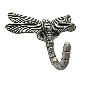 AQUETI Coat Hooks Coat Rack Wall Mount Hooks Cast Iron Coat Hook，Vintage Dragonfly Towel Hooks Hat Rack Coat Hook Rustic Ranch Plant Garden Coat Hat Rack Coat Hook (Color : OneColor)