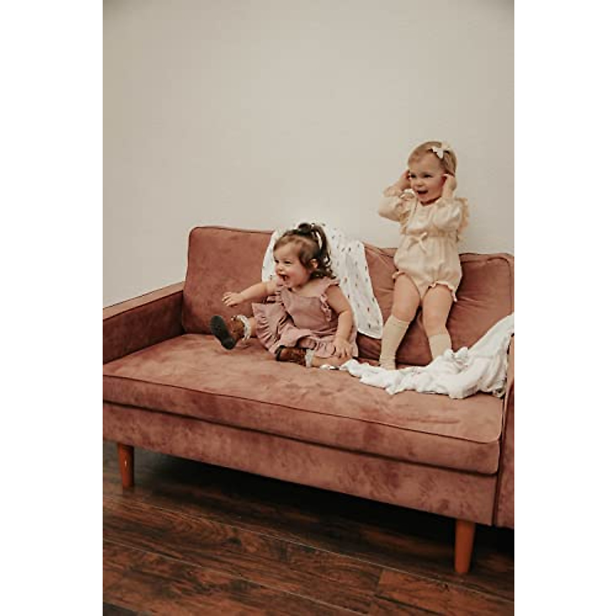 Brilliant Bambino - Baby Swaddle Blanket - 2 Pack | Boho Rainbows + Raindrops Set | Muslin Cotton Blend | Newborn Essentials | Boys & Girls Baby Stuff | Receiving Blanket | Rainbow Baby |