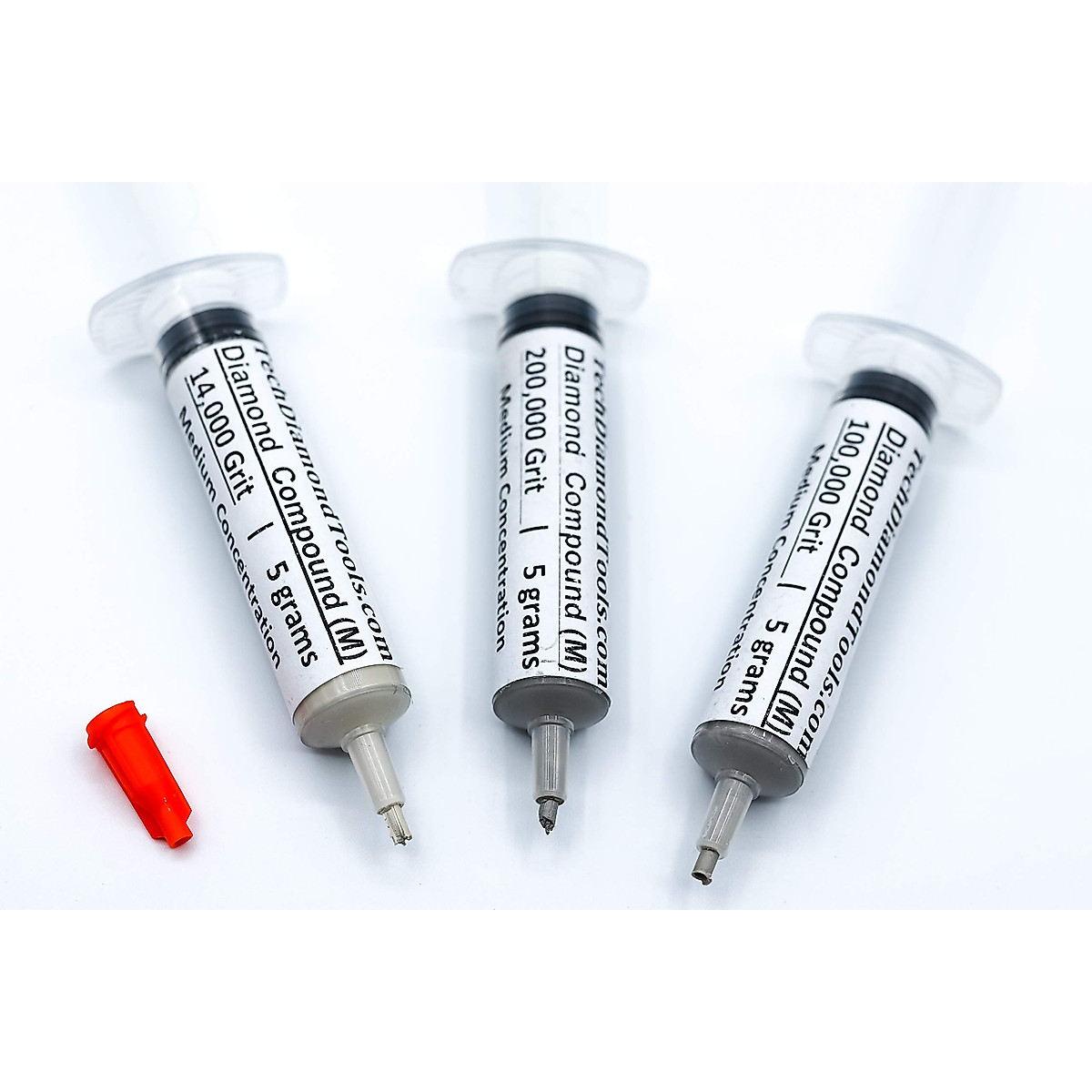 TechDiamondTools Kit of 3 Diamond Polishing Compound Polishing Paste USA Made 14000 100000 200000 Grit for Marble Glass Metal Rock Jewelry Resin Silver Gemstone 25% of Diamond Powder