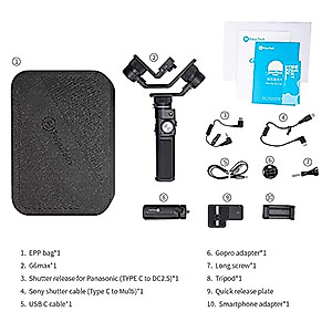 FeiyuTech G6 Max [Official] 3-Axis Camera Gimbal Stabilizer for Small Mirrorless/Pocket/Action Camera/Smartphone,fits Canon 200D M50 Sony ZV1 a6500 Panasonic GH4 GoPro 8 7 iPhone 14 13 ProMax XR XS