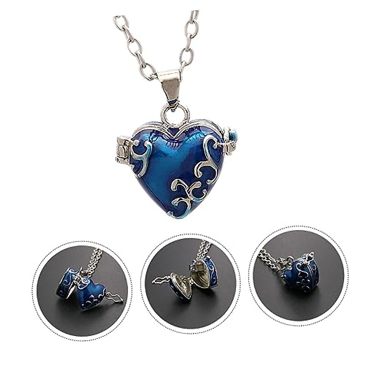 Garneck 3pcs Ashes Pendant Pet Memorial Hair Locket Cat Dog Ashes Necklace Ashes Urn Earn Necklace for Ashes Engraved Urn Necklace Pets Ashes to Jewellery Crystal Copper Jewelry Holder