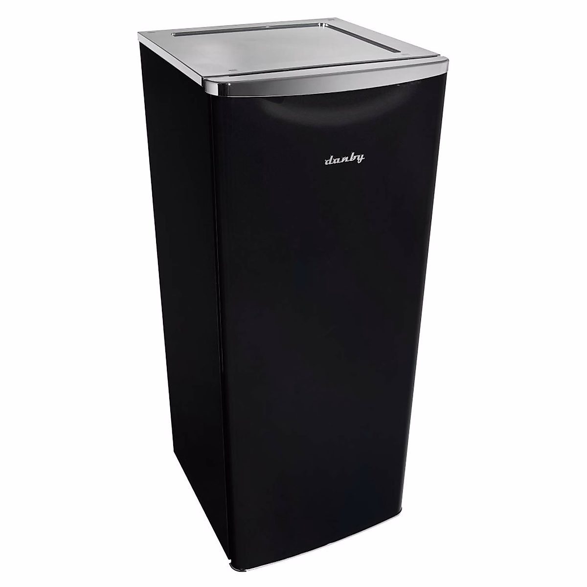 Danby DAR110A3MDB 11 Cu. Ft. Apartment Basement Sized Contemporary Classic Refrigerator with 3 Adjustable Glass Shelves and Bottle Storage, Black