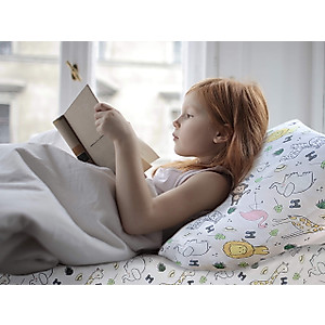 Little Sleepy Head Bed Sheets Twin Safari Set for Kids, Soft Lightweight Microfiber Bedding