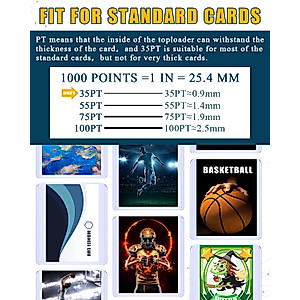 Top Loader Card Sleeves 480 ct, 35 PT Premium 240 Top Loader and 240 Clear Soft Sleeves for Cards Thick Hard Plastic Card Sleeves, 3" x 4" Trading Cards Protector for Sports Cards, Trading Cards