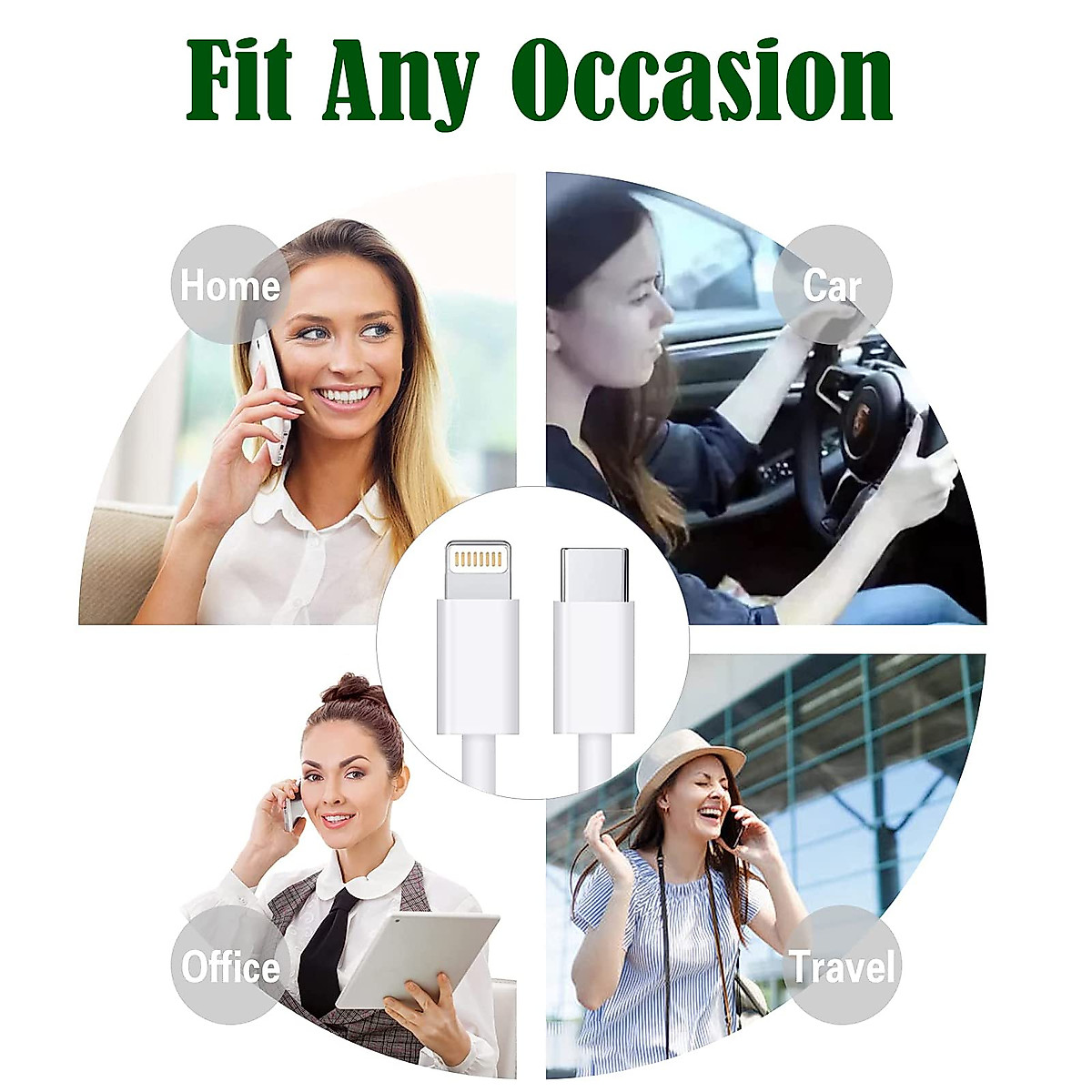 iPhone Charger [Apple MFi Certified] Apple Block USB C Fast Wall Plug with 3FT USB C to Lightning Cable for iPhone 13/14/14 Plus/14 Pro Max/12/12 Pro/Pro Max/11/Air pods Pro/iPad Air 3/Mini 4 (White)