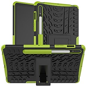 DWaybox Tablet Case for Samsung Galaxy Tab S9 FE SM-X510/X516B 10.9 inch Released 2023, 2in1 Dual Layer Combo Rugged Heavy Duty Shockproof Protective Cover with Kickstand -Green