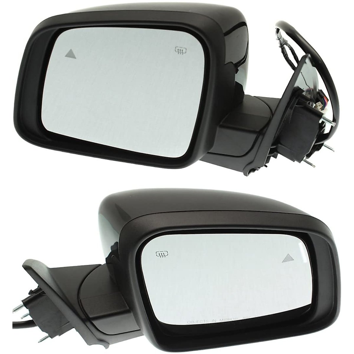 Kool Vue Driver & Passenger Side Power Heated Mirrors for Dodge Durango 2011-2022 With Signal Light, Blind Spot Monitor & Memory; Without Auto-Dimming Paintable