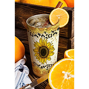 20oz Sunflower Mother Tumbler, Amazing Loving Strong Happy Selfless Graceful, Mom, Grandma Gifts, Coffee Thermos for Women, Stainless Steel Double Wall Vacuum Insulated Coffee Mug, Travel Cup with Lid