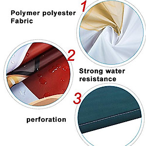 Uspring 4 Pcs Merry Christmas Shower Curtain Sets with Non-Slip Rug, Toilet Lid Cover and Bath Mat, Santa Moon Snow Shower Curtain with 12 Hooks for Christmas Decoration