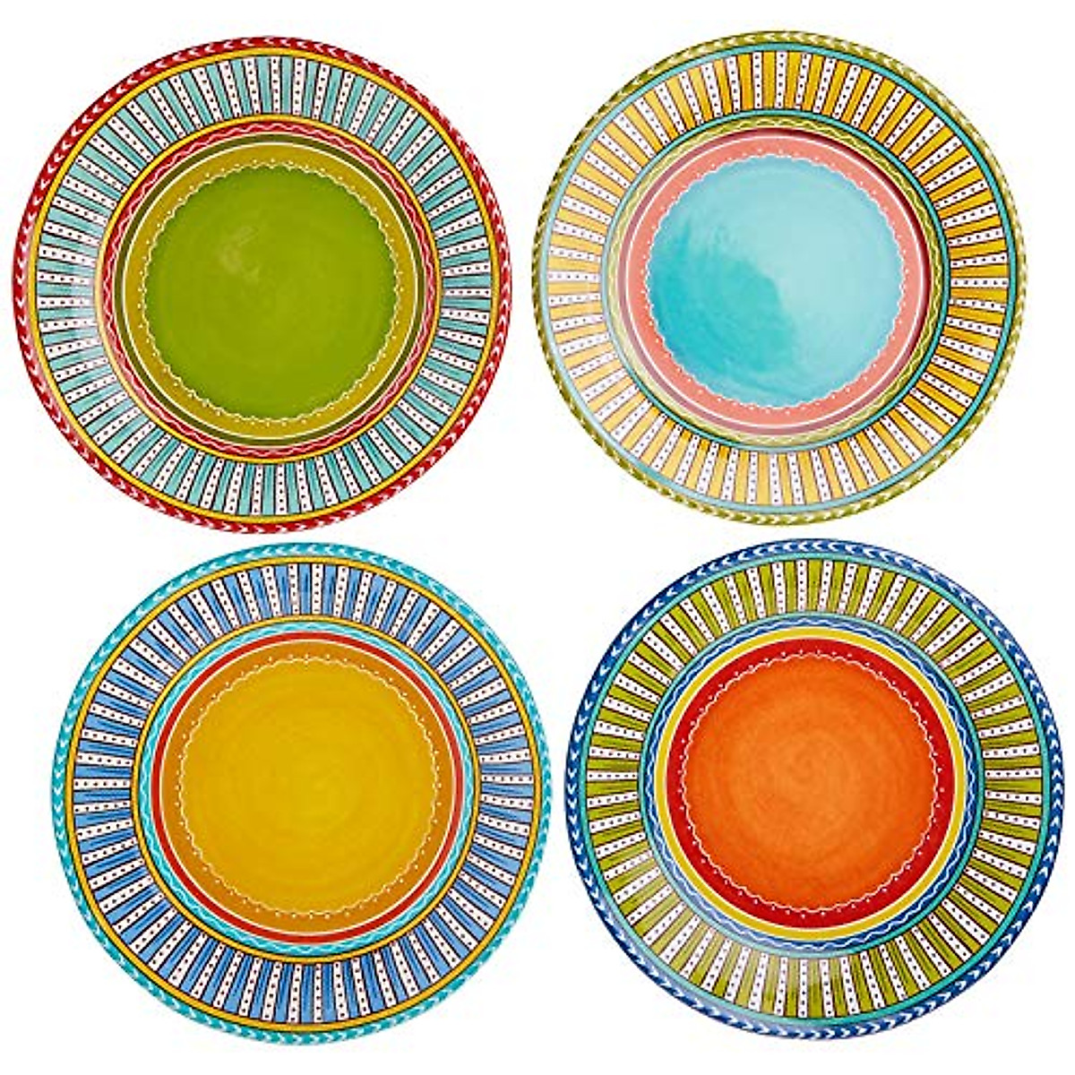 Certified International Valencia Dinner Plates (Set of 4), 11.25", Multicolor