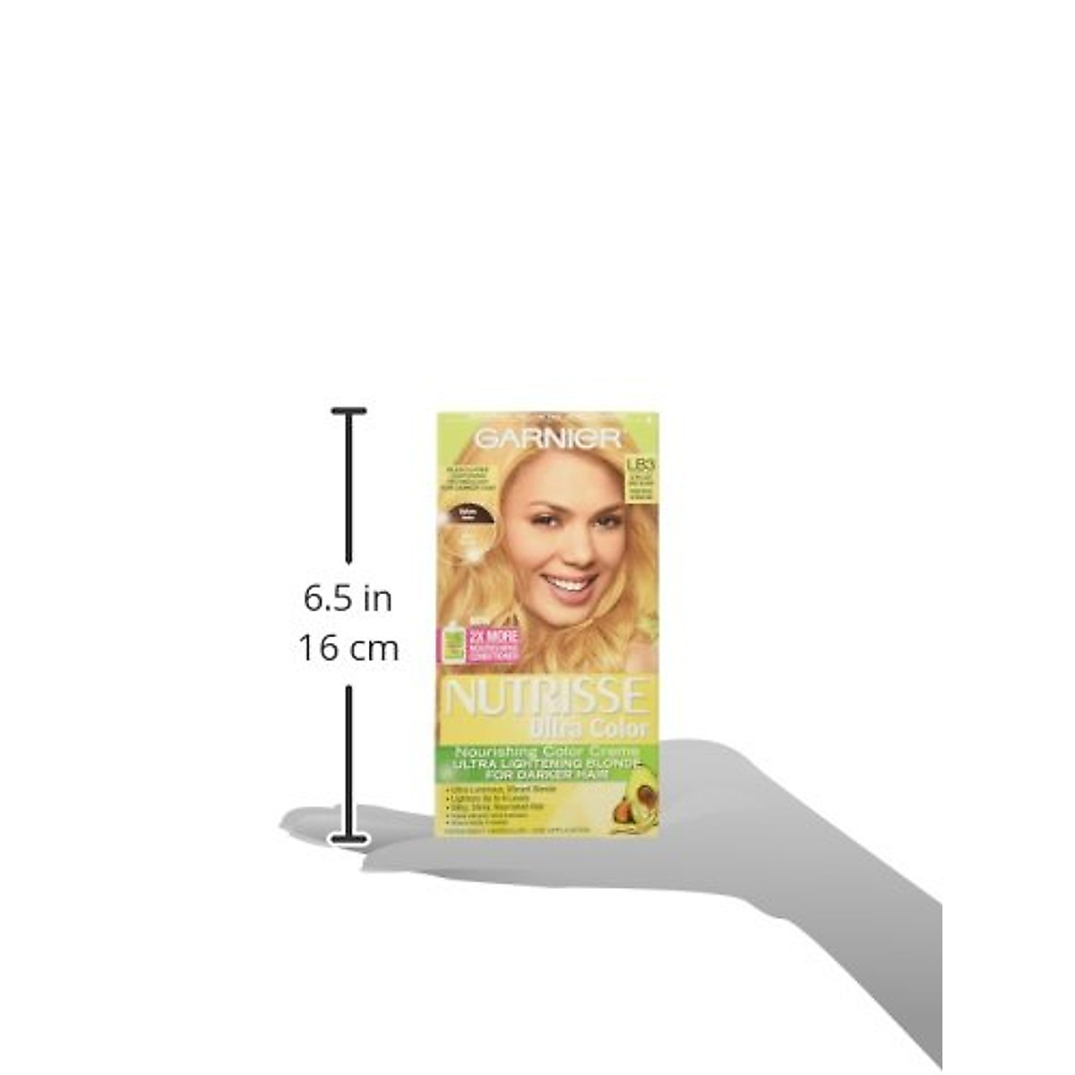 Garnier Nutrisse Ultra Color Nourishing Hair Color Crème, LB3 Ultra Light Beige Blonde, 1-count (Packaging May Vary)