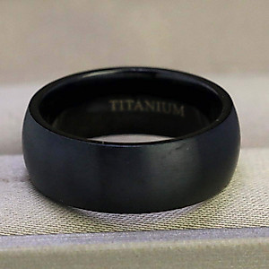 LOVERSRING Two Rings His and Hers Couple Ring Bridal Set His Hers 3pc Women Black Gold Plated Violet Cz Man Titanium Wedding Ring Band Set