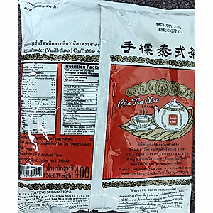 ChaTraMue Number One The Original Thai Iced Tea Mix 2,000 Gram - ChaTraMue Brand Imported From Thailand - Great for Restaurants That Want to Serve Authentic and Thai Iced Teas, 400g Pack of 5 Bags