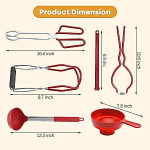 BriSunshine 21.5 QT Stainless Steel Canning Pot with Lid, Rack & Canning Tools Set, Canning Supplies Kit Water Bath Canner for Beginner