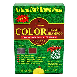 Deity Shampoo Color Change Kit Natural Herbal 2N1 Dark Brown