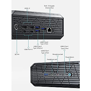 MINISFORUM Neptune HX99G Mini PC AMD Ryzen 9 6900HX 32GB DDR5 1TB SSD AMD Radeon RX 6600M Mini Gaming PC Wi-Fi 6E/BT5.2, 2xHDMI, 2X USB4 Port, 2X Slot PCIe/Sata SSD, 5X USB3.2 Port