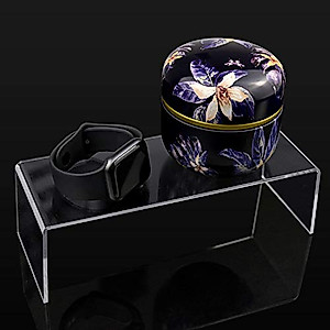 Thyores 5 Pcs Large Acrylic Risers, Clear Display Showcase Collectibles Display Shelf, Retail Desktop Display Cupcake Stand Dessert Stand