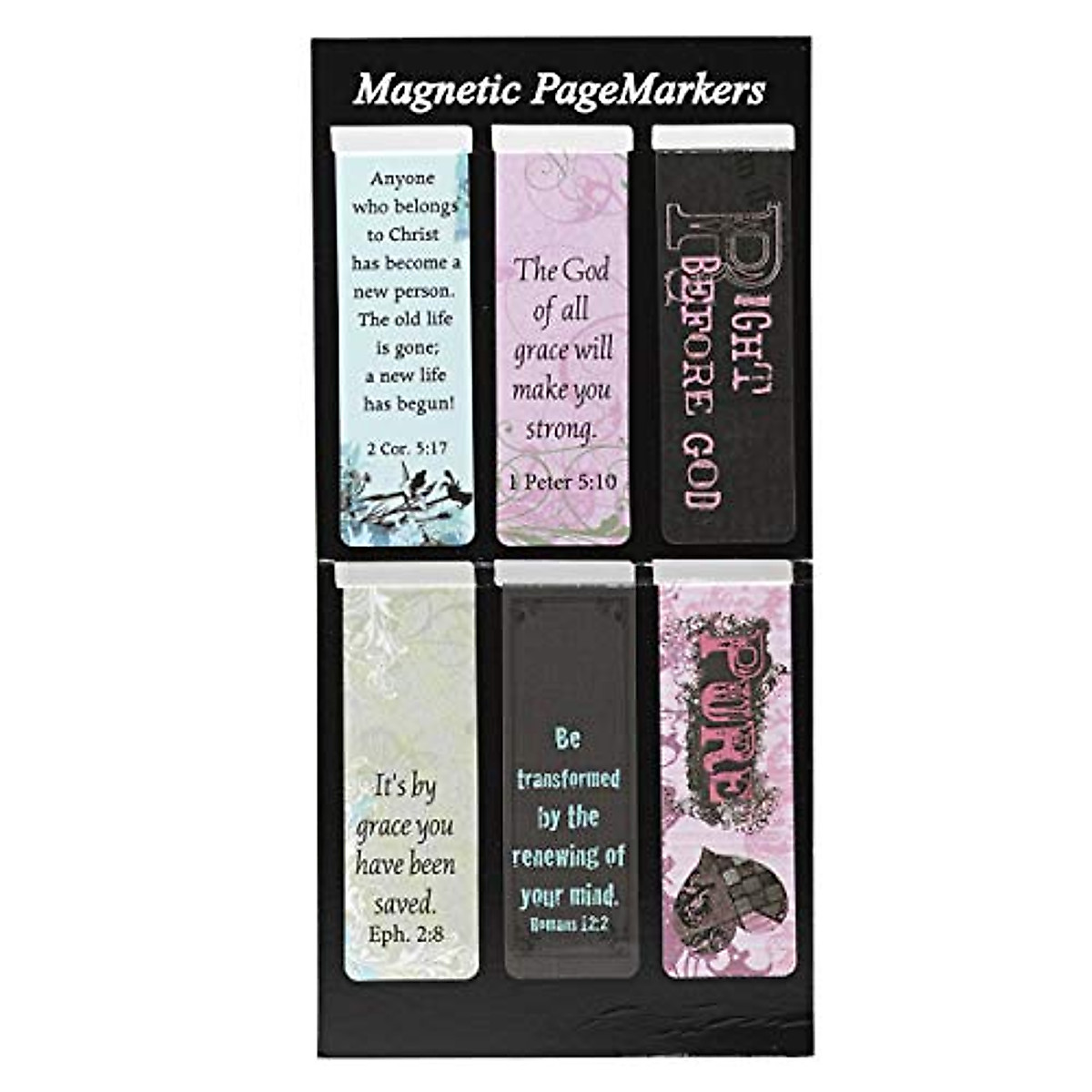 12 Inspirational Magnetic Bookmarks Bundle | for Bible, Book, Planner and Journal