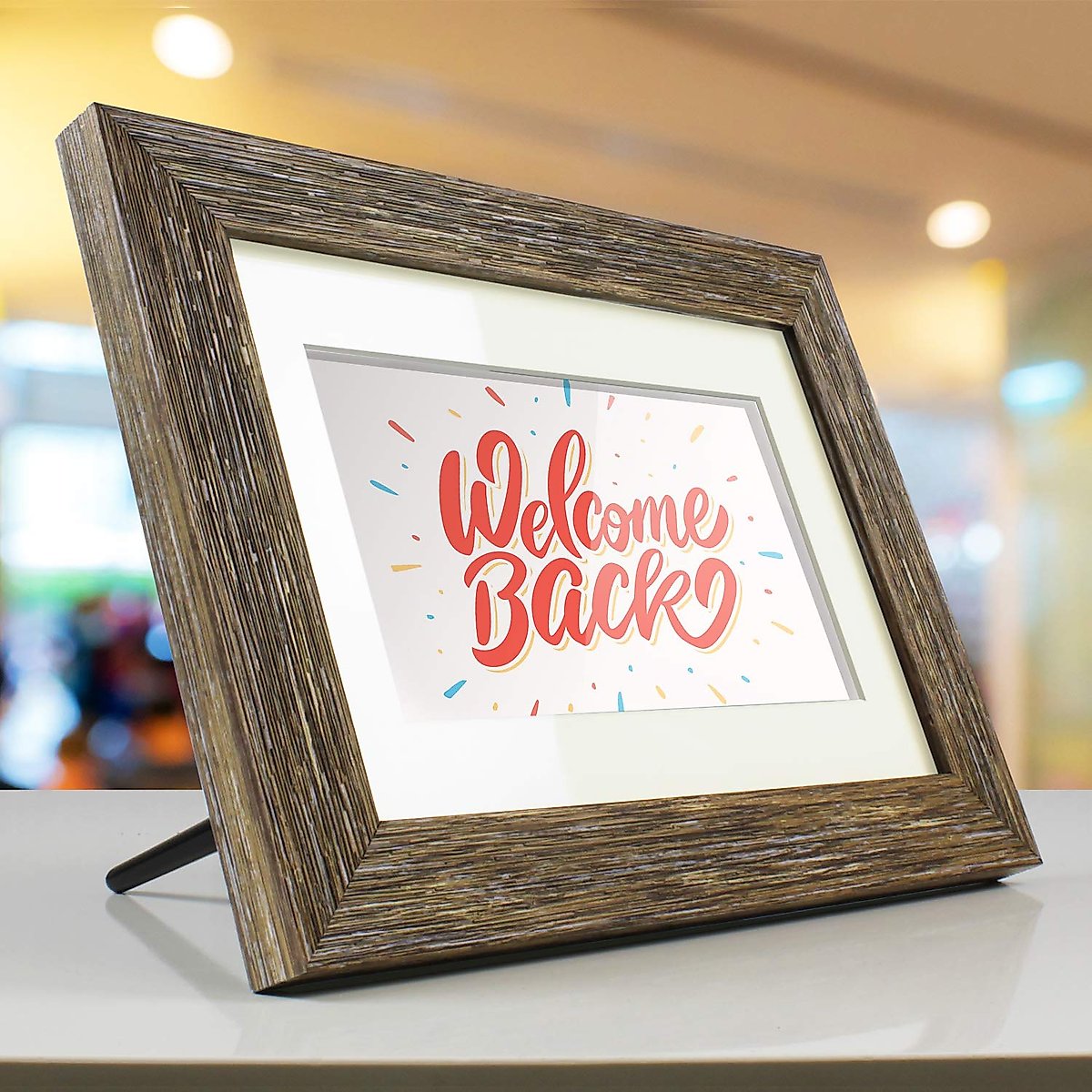Aluratek 7" Distressed Wood Digital Photo Frame, Auto Slideshow Feature, USB/SD/SDHC Supported, Built-in Clock & Calendar, Easy Setup, Non-WiFi