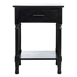 Safavieh Home Collection Peyton Black 1-Drawer Lower Shelf Accent Table ACC5704B, 0