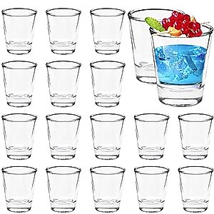 Farielyn-X 16 Pack 1.5-Ounce Heavy Base Shot Glass Set, Whiskey Shot Glass, Clear Glass