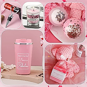 Birthday Gifts for Women, Wine Lover Gift Basket Idea for Mom Sister with Gift Card Towel Candle for Bridal Shower Retirement Unique Friendship Gift Box for 30th 40th