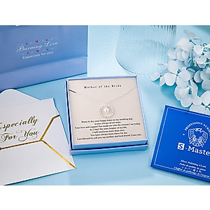 Burning Love Mother of the Bride Necklace from Bride Sterling Silver Necklace for Mother of the Bride Gifts from Groom Mothers Day Gifts for Mom Birthday Gifts Wedding Gift