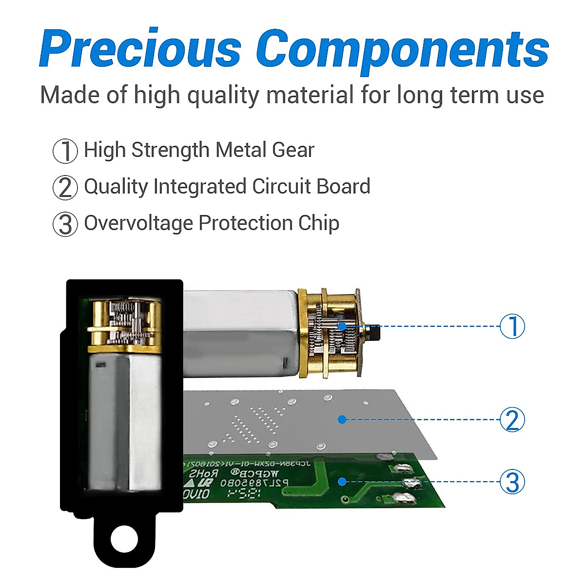 Electric Micro Linear Actuator 12V - 1.2" Stroke, 64N/14.4lb, Speed 0.6inch/s Mini Waterproof Motion Actuator Small 12 V DC, w/Mounting Brackets, for Sofa Robotic TV Table Cabinet Window Opener Lift