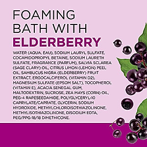Dr Teal's Foaming Bath with Pure Epsom Salt, Black Elderberry with Vitamin D, 34 fl oz (Pack of 4) (Packaging May Vary)