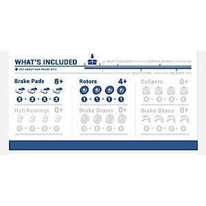 Callahan Brake Kit for 4WD Ford Excursion F250 F350 Super Duty Drilled and Slotted Brake Rotors Ceramic Brakes Pads Replacement: 13.03" inch Front and 12.83" inch Rear Rotors