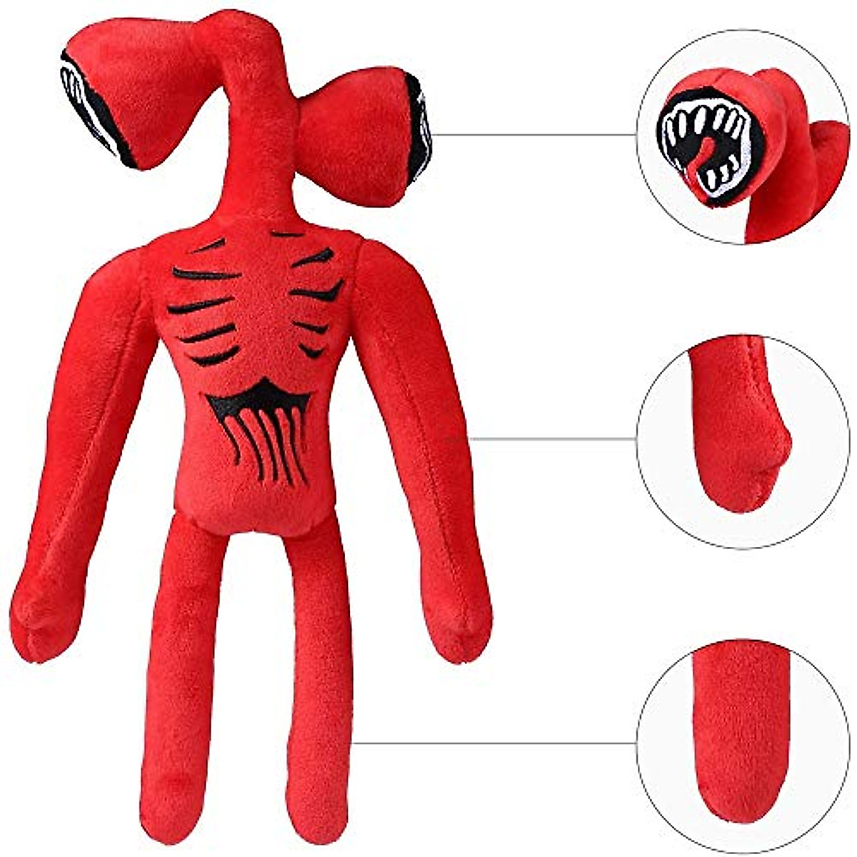 POPRORE Siren Head Plush Toys Cartoon Dog Cartoon Cat Plush Toys for Boys and Girls Home Party Gift Birthday Gift (Red)