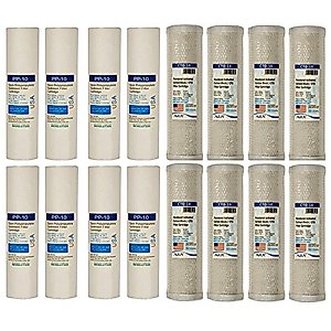 8 replacement filter sets for Dual Stage Reverse Osmosis Revolution Whole House System (2 years supply)