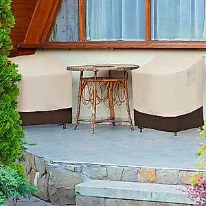 Cooskin Patio Furniture Cover 600D Waterproof Large Heavy Duty Outdoor Furniture Set Covers with Anti-UV and Wind-Proof Suitable for Patio Chair Set of 2 (35" W x 30" D x 35" H)