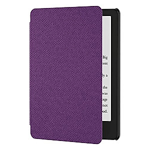 Ayotu Case for 6.8" Kindle Paperwhite 11th Generation 2021 and Kindle Paperwhite Signature Edition, PU Leather Cover with Auto Sleep/Wake, Only Fit Kindle Paperwhite 2021, Purple