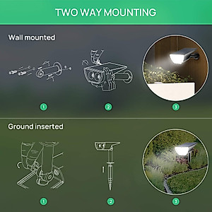 Linkind StarRayS 12 LEDs Landscape Solar Spotlights, Solar Powered Dusk-to-Dawn Outdoor Garden Lights, 350LM 3000K Warm White, IP67 Waterproof for Garden Yard Patio Driveway Porch, 6-Pack