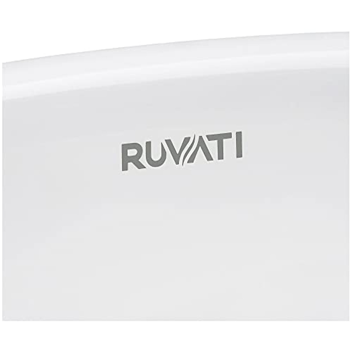 Ruvati 18 x 15 inch Undermount Bathroom Sink White Oval Porcelain Ceramic with Overflow - RVB0618