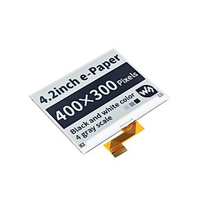 waveshare 4.2inch E-Ink Raw Display Compatible with Raspberry Pi 4B/3B+/3B/2B/B+/A+/Zero/Zero W/WH/Zero 2W Series Boards 400x300 Resolution with SPI Interface Without PCB