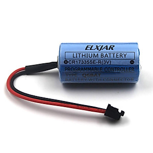 elxjar (5-Pack) 3V PLC Lithium Replacement Battery for Mitsubishi Q6BAT, 130376, CR17335SE-R, BKO-C10811H03 - PLC Programmable Logic Control