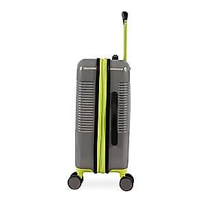 Hurley Looper Hardside Spinner Luggage, Light Grey Neon, Carry-On 21-Inch